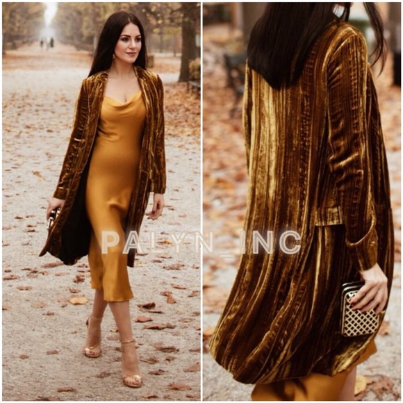 Zara | Jackets & Coats | Zara Velvet Frock Doublebreasted Coat Jacket ...